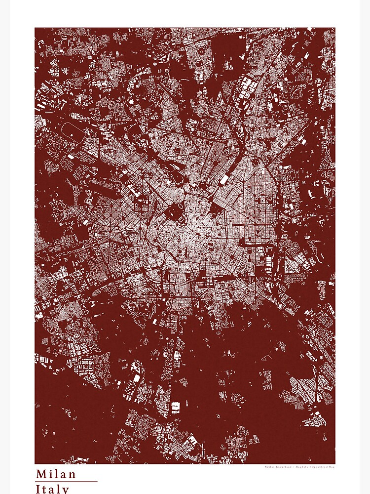 Cuaderno de espiral «Milán - plano de la ciudad / mapa / plano de la ...