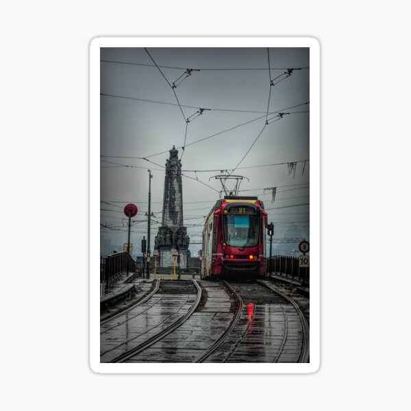 "Brussels Tram" Sticker for Sale by photograham | Redbubble