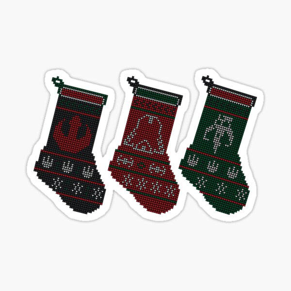 "Ugly Sweater Stockings" Sticker for Sale by DesertDesign02 | Redbubble
