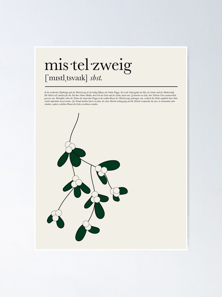 "Mistletoe and Norse Mythology" Poster for Sale by frickedesign | Redbubble