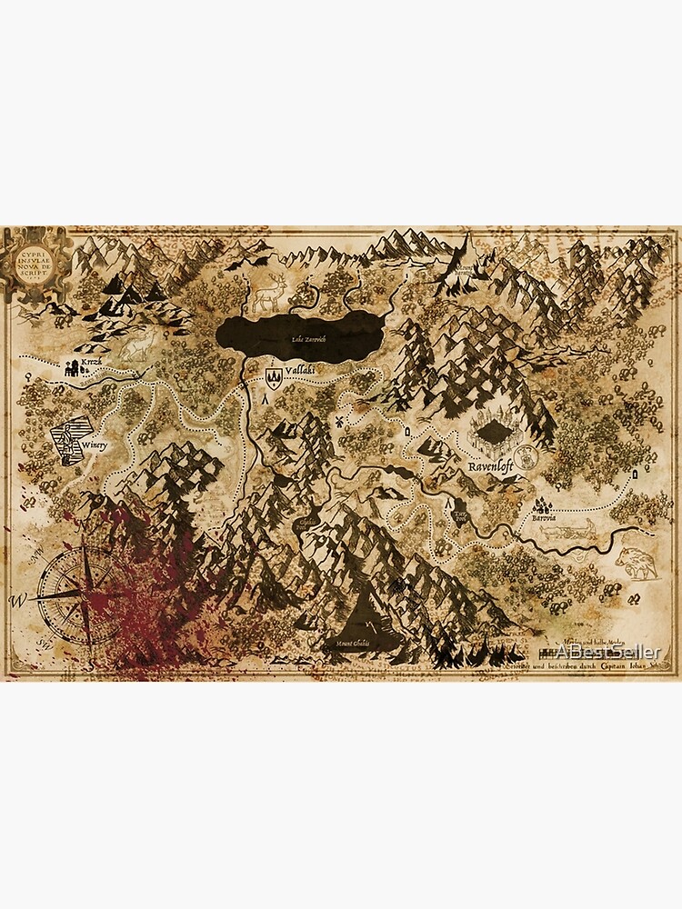 "Dr. Rudolf Van Richten's Annotated Map Of Barovia" Poster for Sale by ...