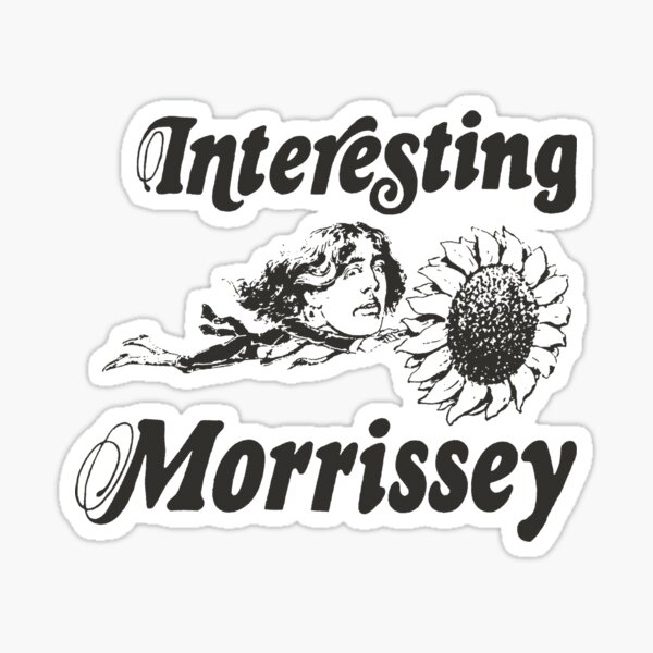 "Vtg 80s Interesting Morrissey Shirt" Sticker for Sale by PinkSpaceShop ...