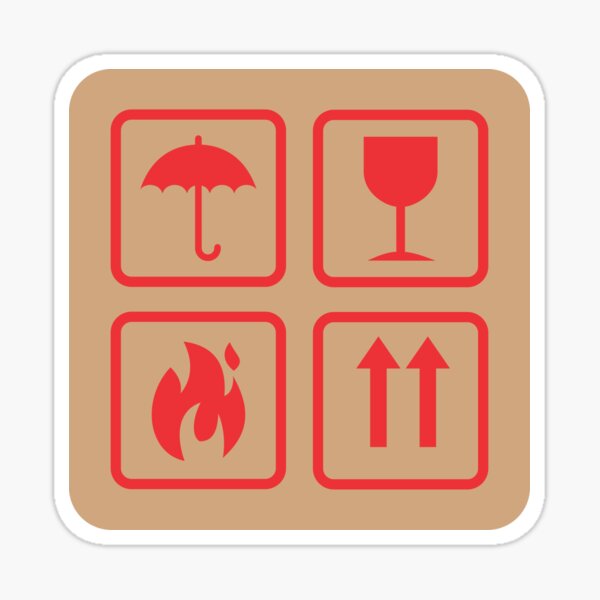 "BOX SIGN" Sticker for Sale by Nobuyarts | Redbubble