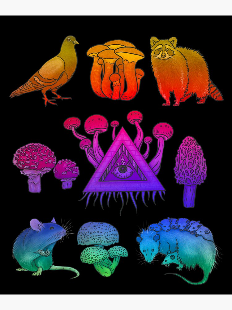 "Trippy trash" Sticker for Sale by Rabbitfool | Redbubble