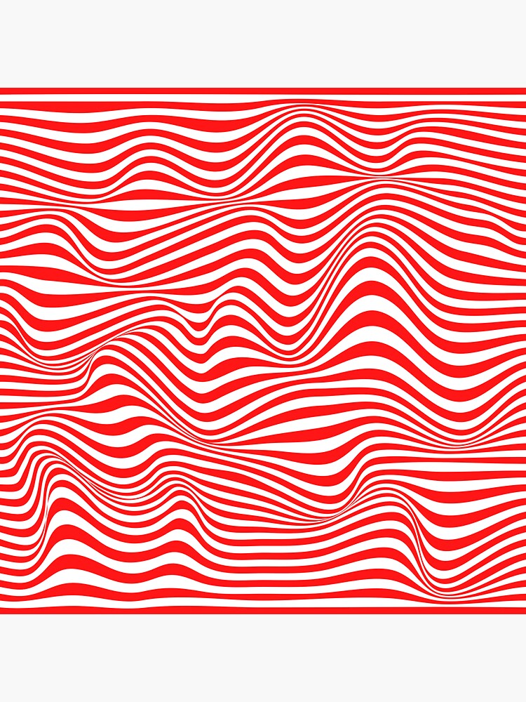 "Trippy red" Sticker for Sale by wejla | Redbubble