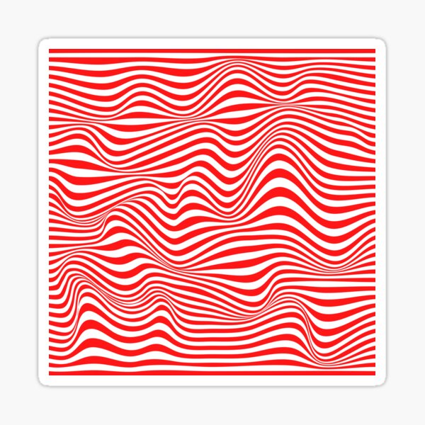 "Trippy red" Sticker for Sale by wejla | Redbubble