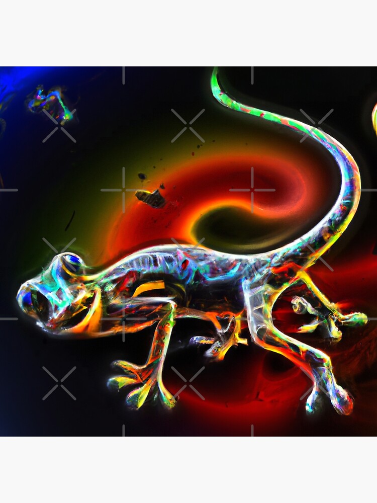 "fractal lizard in outer space digital art in 3D" Poster for Sale by ...