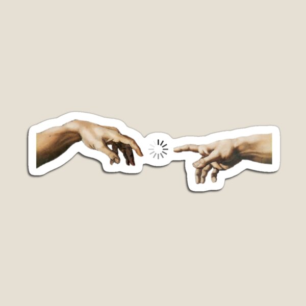 "Michelangelo Creation of Adam Hand of God Modern Social Media Loading ...