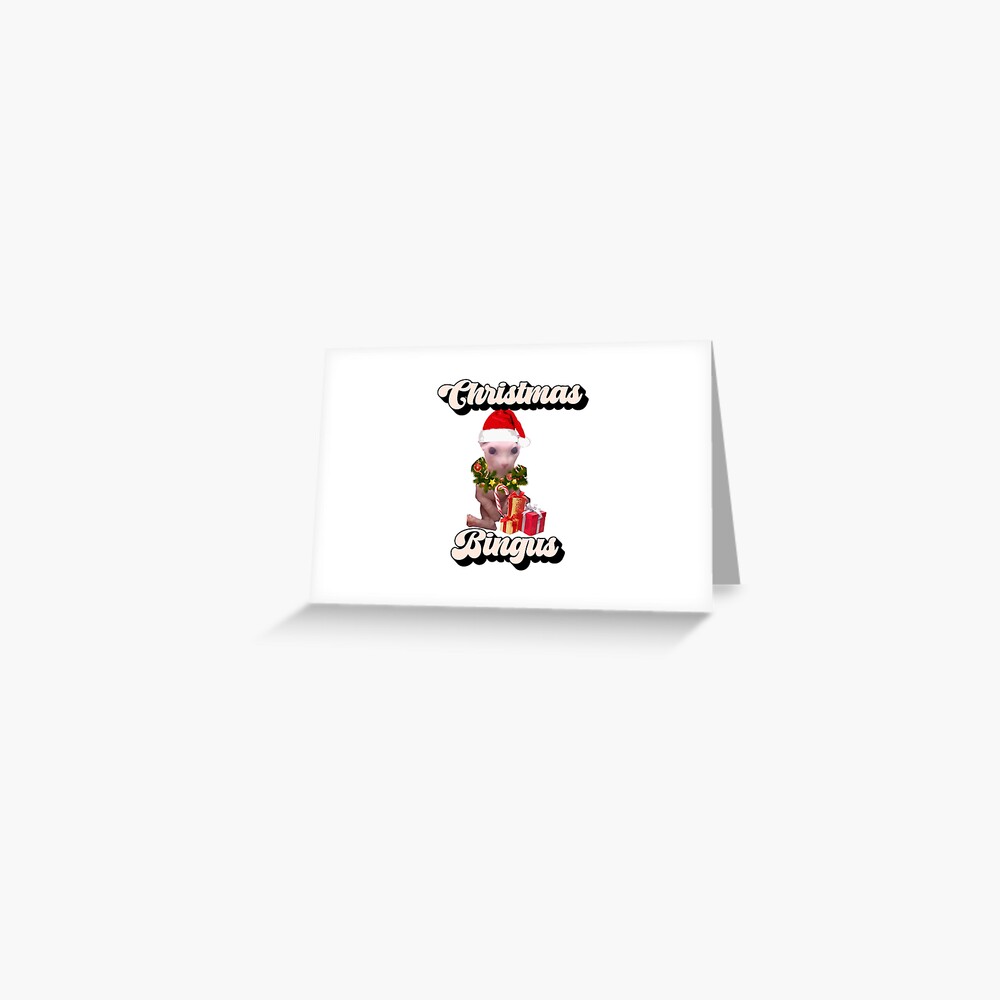 "Christmas Bingus Meme - Funny Beloved Bingus Cat" Greeting Card for ...