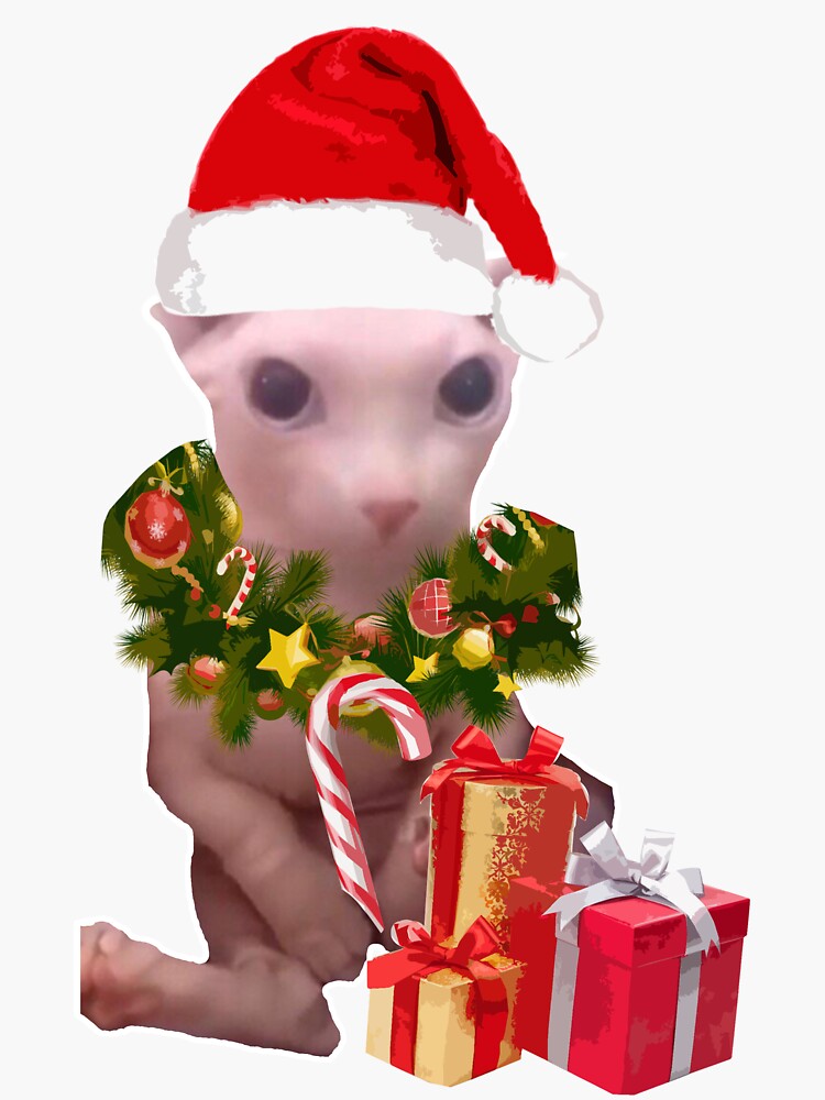 Pegatina «Meme de Bingus de Navidad - Gato de Bingus de Navidad amado ...