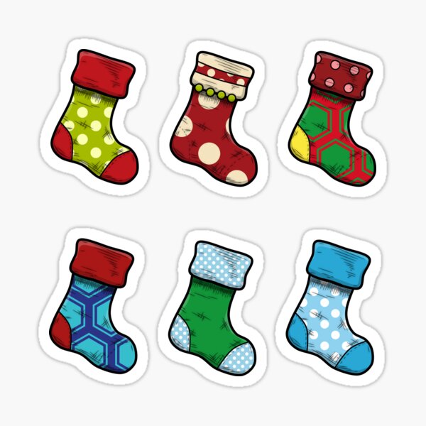 "Christmas stocking sticker pack" Sticker for Sale by JhoyLoth | Redbubble