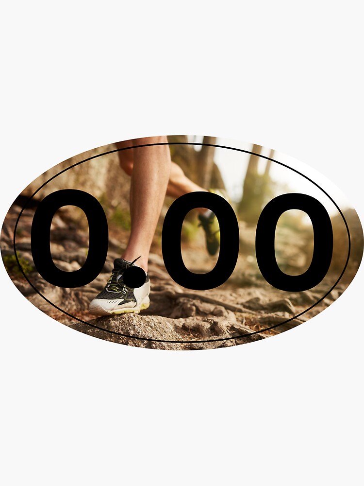 "Trail Running, Not A Runner 0.00 - Black" Sticker for Sale by ...