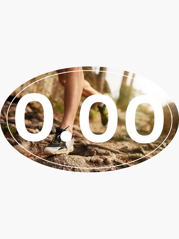 "Trail Running, Not A Runner 0.00 - White" Sticker for Sale by ...