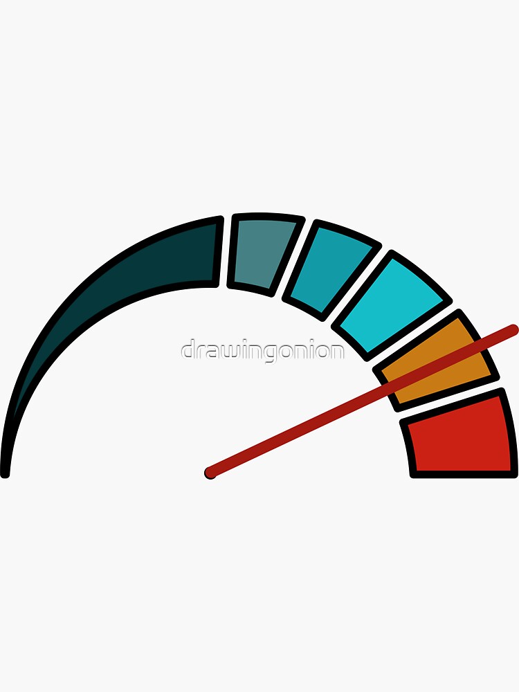 "Speedometer" Sticker for Sale by drawingonion | Redbubble