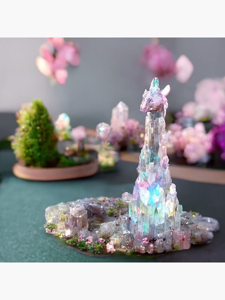 "Crystal World" Sticker for Sale by Ethereal-Realms | Redbubble