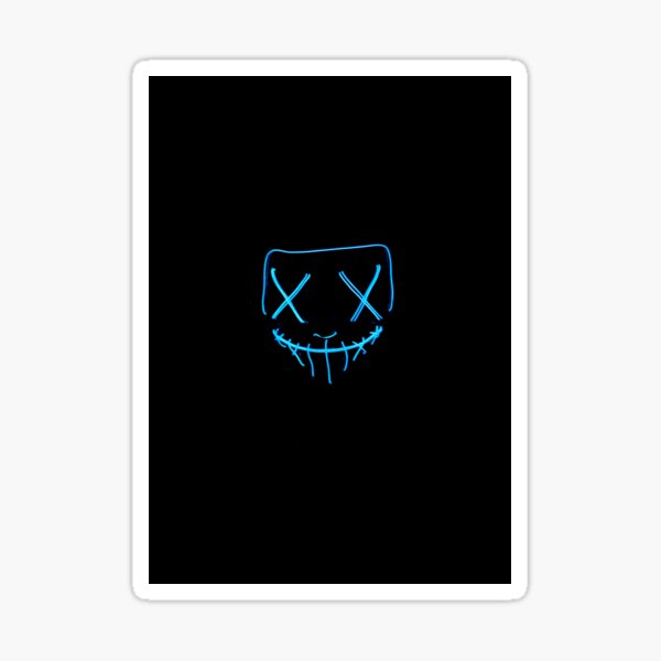 "Glow In The Dark Purge Mask." Sticker for Sale by StarLordScuz | Redbubble