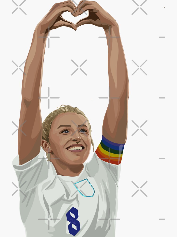 "Leah Williamson captain" Sticker for Sale by l-j-sturdee | Redbubble