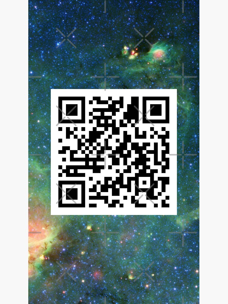 "Rick Roll QR Code Outer Space " Sticker for Sale by EzraStickers ...