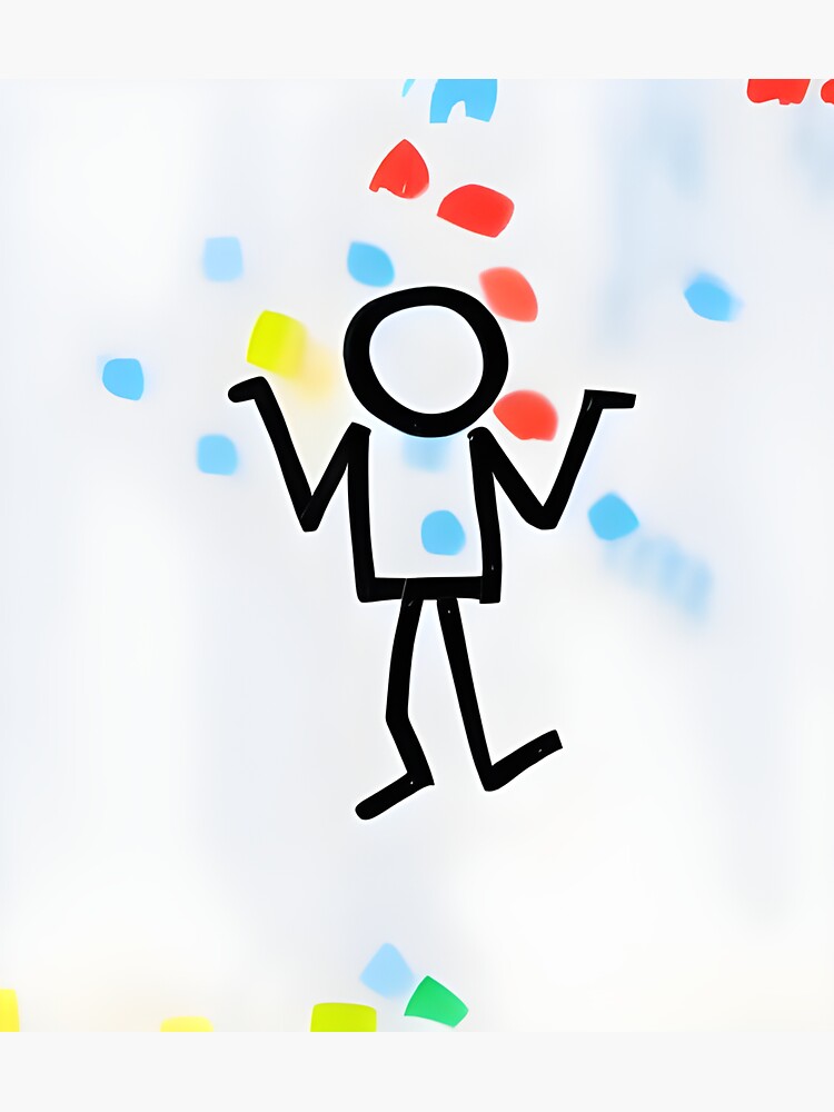 "Colorful stick figure shrug" Sticker for Sale by TerneProducts | Redbubble