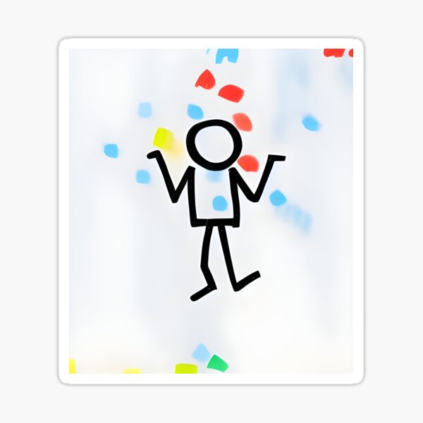 "Colorful stick figure shrug" Sticker for Sale by TerneProducts | Redbubble