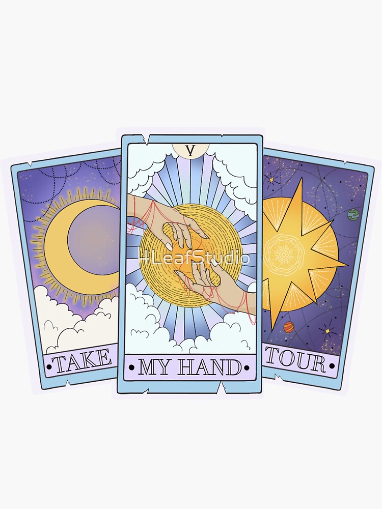 "Take my hand tour Tarot Cards" Sticker for Sale by 4LeafStudio | Redbubble