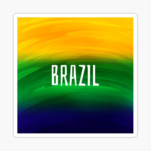 "Brazil" Sticker for Sale by Art-Zhela | Redbubble
