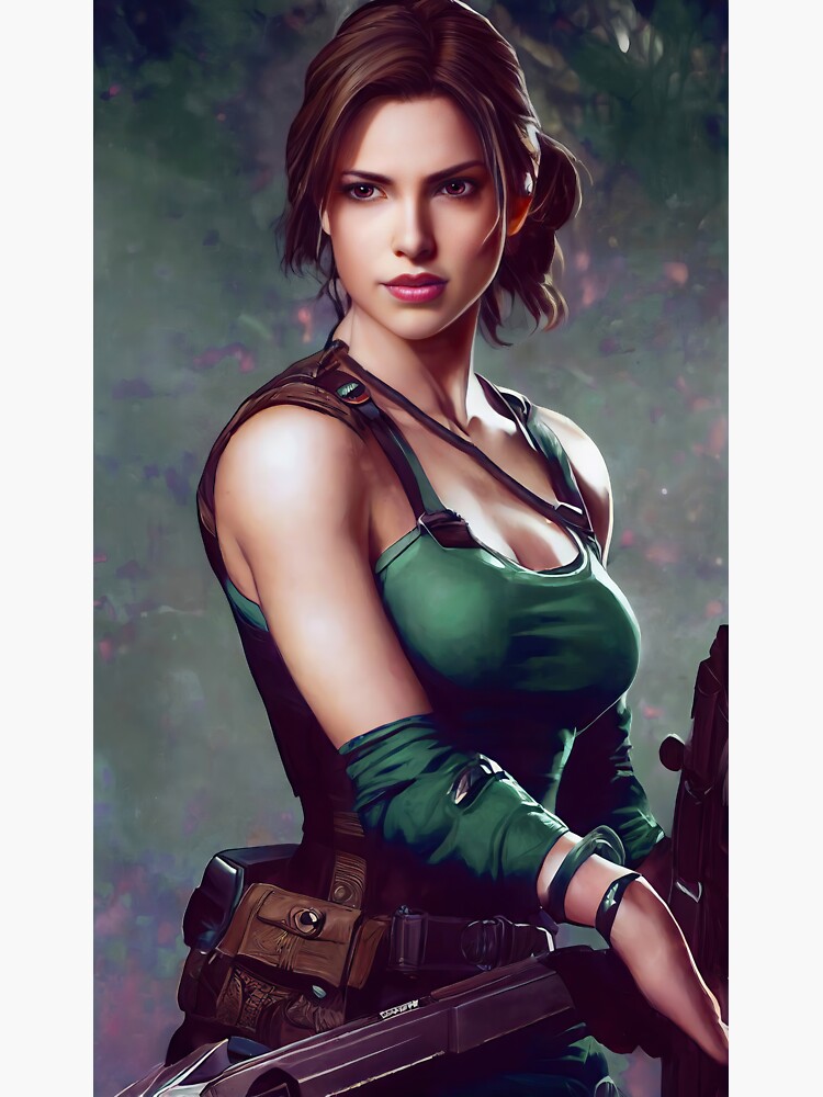 "Lara Croft Tomb Raider" Sticker for Sale by PrintsOfArtness | Redbubble