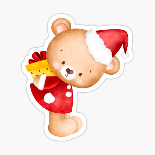 "Teddy bear Christmas, cute teddy bear" Sticker for Sale by ...
