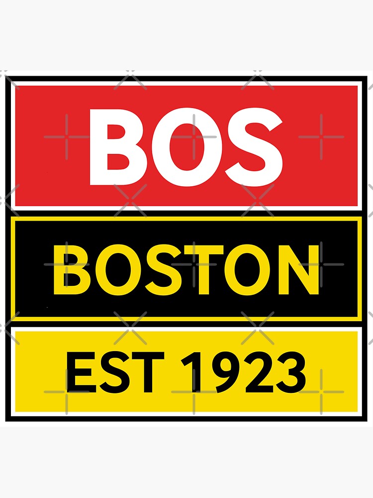 "BOS Boston Airport Airfield Signs" Sticker for Sale by MultistorieDog ...