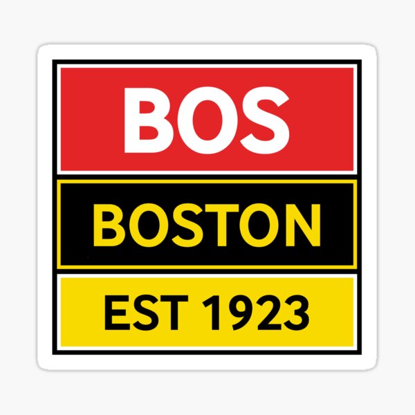 "BOS Boston Airport Airfield Signs" Sticker for Sale by MultistorieDog ...