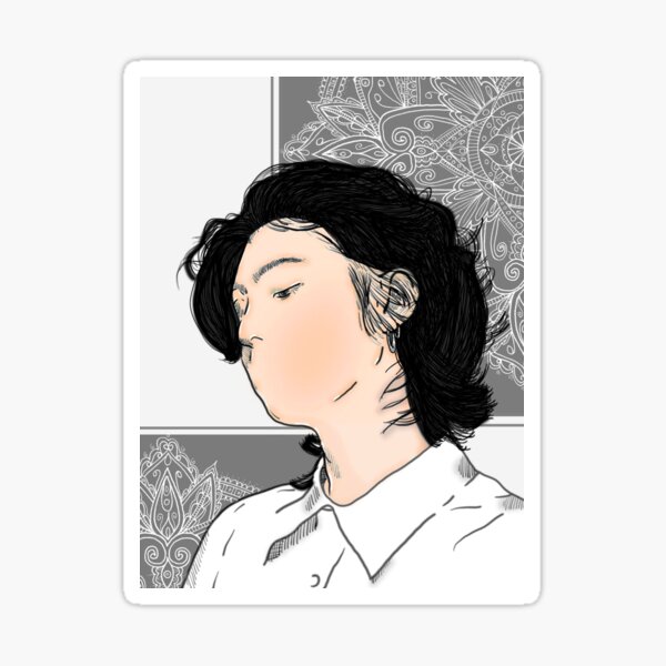 "Min Yoongi " Sticker for Sale by KVigo-Art | Redbubble