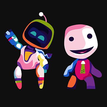 "Astro and Sackboy" Sticker for Sale by MyGamerRoom | Redbubble