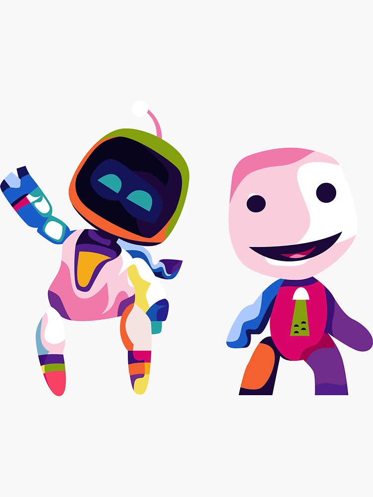 "Astro and Sackboy" Sticker for Sale by MyGamerRoom | Redbubble