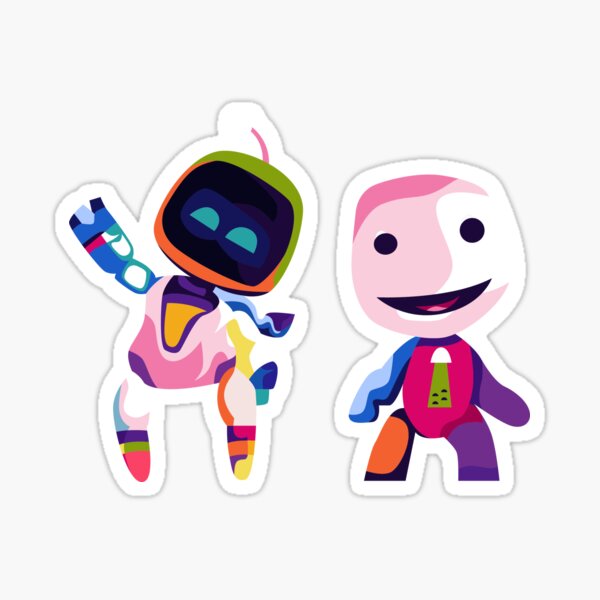 "Astro and Sackboy" Sticker for Sale by MyGamerRoom | Redbubble