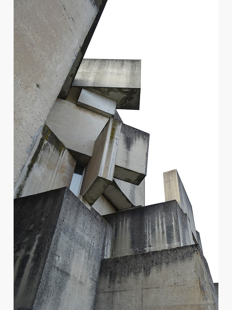 "Brutalist Concrete Building" Poster for Sale by Voltariq | Redbubble