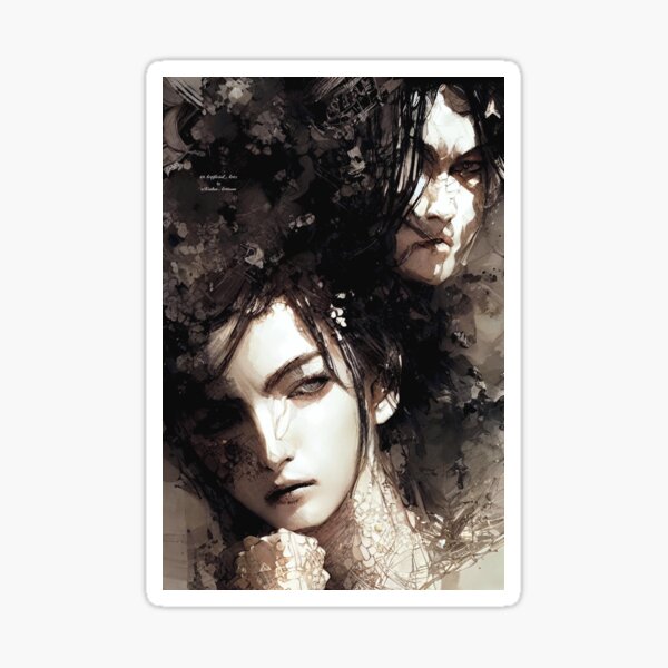 "Over Her Shoulder" Sticker for Sale by Ai-Artz | Redbubble