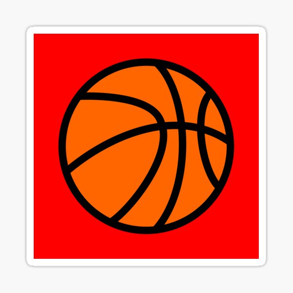 "Basketball with Red Background Design" Sticker for Sale by ...