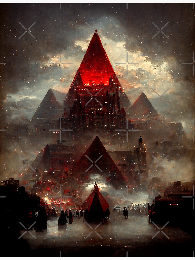 "High Altar Red Pyramids" Sticker for Sale by TheHouseMaster | Redbubble