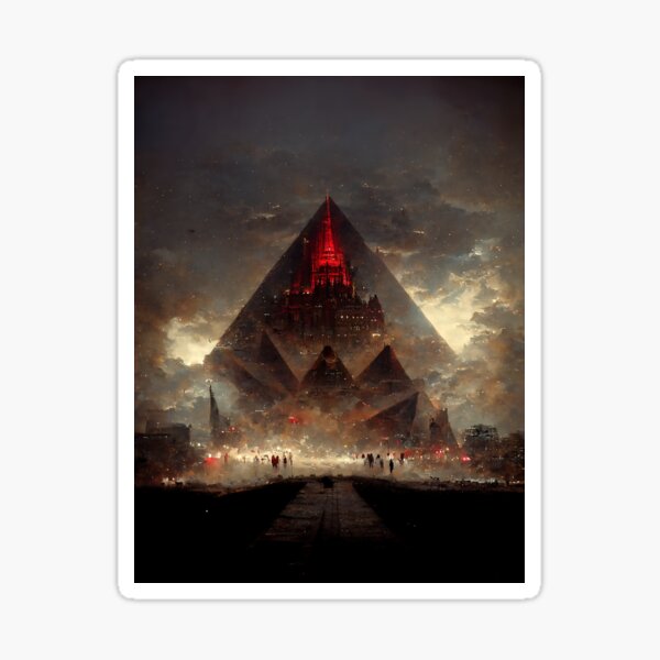 "High Altar Red Pyramids" Sticker for Sale by TheHouseMaster | Redbubble