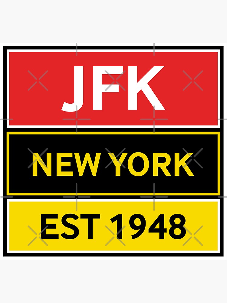 "JFK New York Airport Airfield Signs" Sticker for Sale by ...
