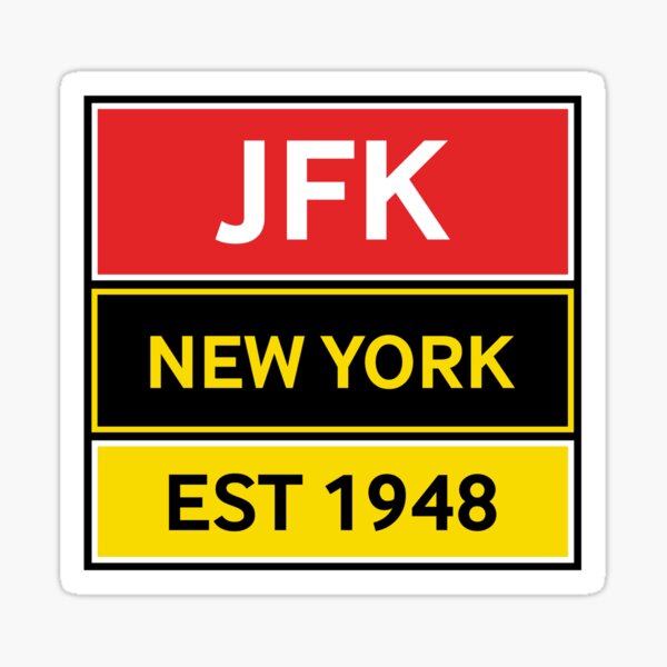 "JFK New York Airport Airfield Signs" Sticker for Sale by ...