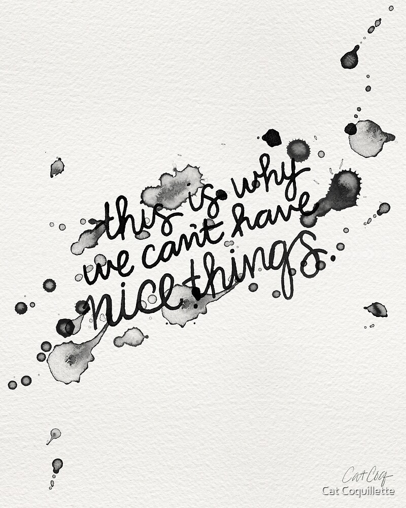 "This Is Why We Can't Have Nice Things" by Cat Coquillette | Redbubble