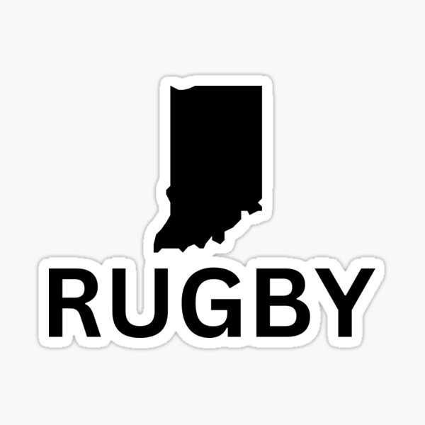 "Indiana Rugby" Sticker for Sale by CHAOSRUGBY | Redbubble