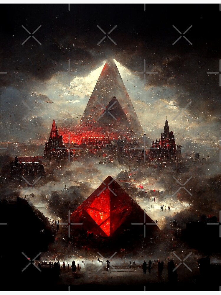 "High Altar Red Pyramids" Poster for Sale by TheHouseMaster | Redbubble