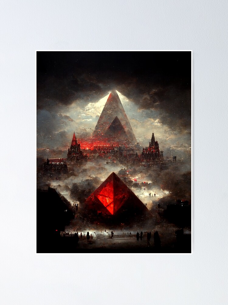 "High Altar Red Pyramids" Poster for Sale by TheHouseMaster | Redbubble