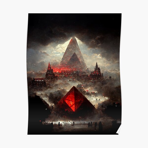 "High Altar Red Pyramids" Poster for Sale by TheHouseMaster | Redbubble