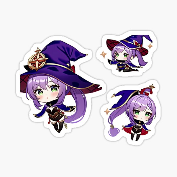 Pegatina «Paquete de 3 pegatinas de Mona Chibi Genshin Impact» de ...