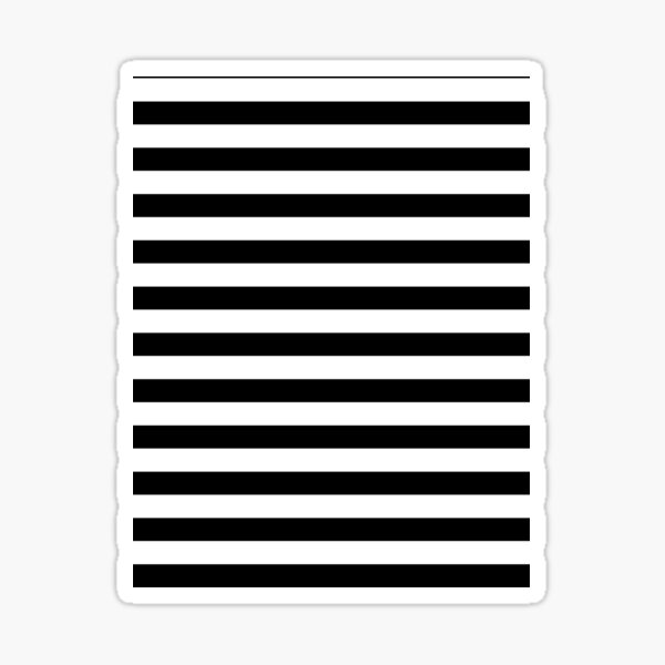 Black And White Stripes Sticker By Abhinavkhare Redbubble