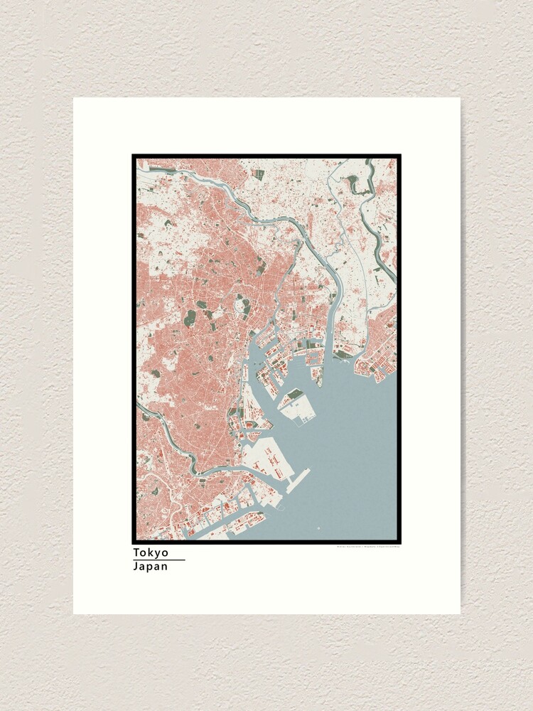 "Tokyo - city plan / map / figure ground plan - multicolored realistic ...