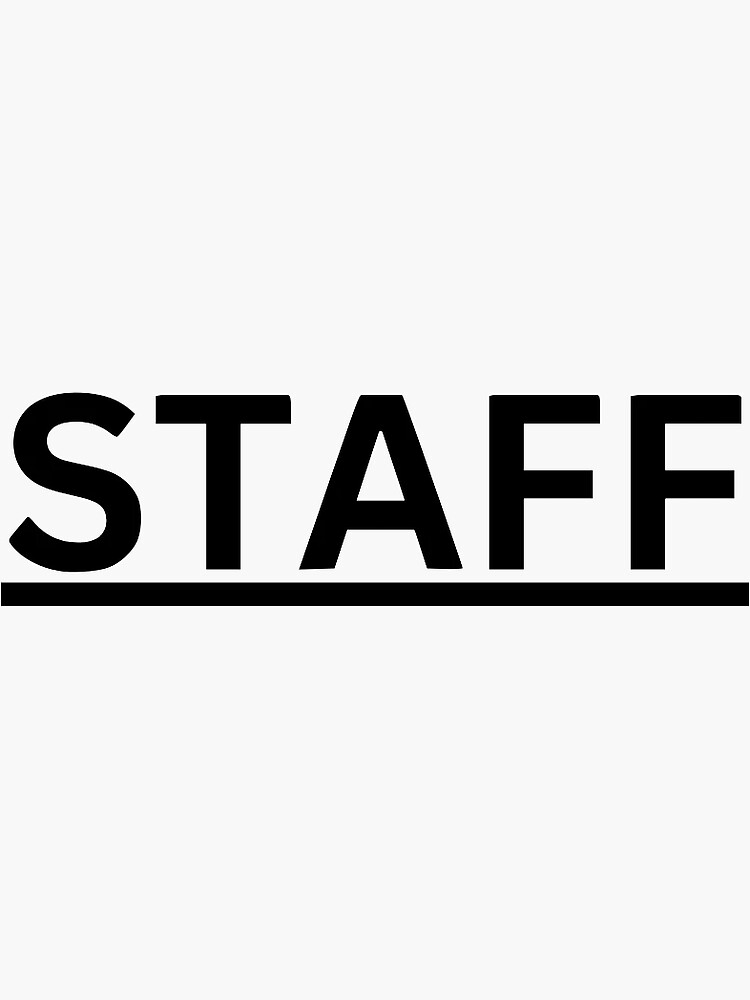 "Staff Collection" Sticker for Sale by Quantex-Design | Redbubble